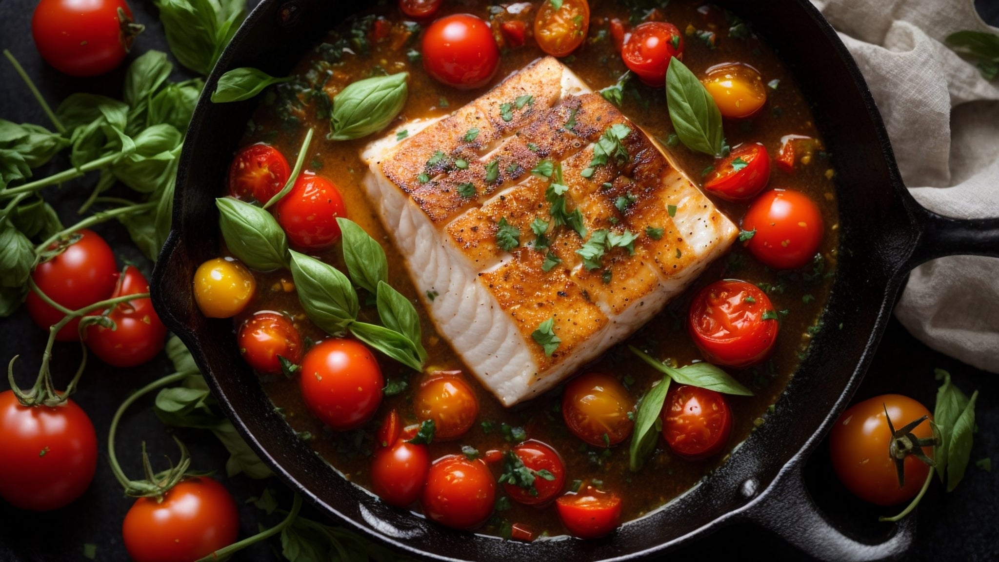 Pan-Seared Halibut with Tomatoes Recipe: Quick & Delicious Weeknight ...